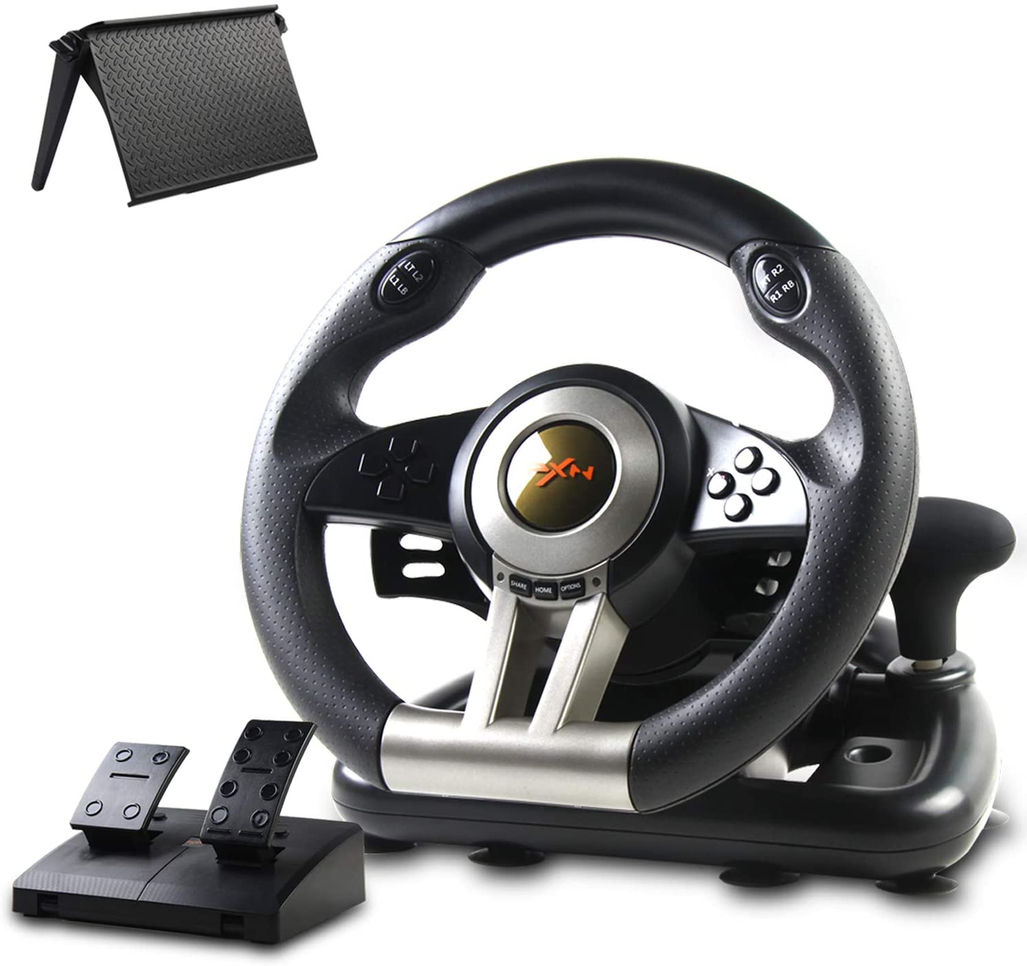 PXN-V3 Pro 180° Competition Racing Steering Wheel with Pedal ...