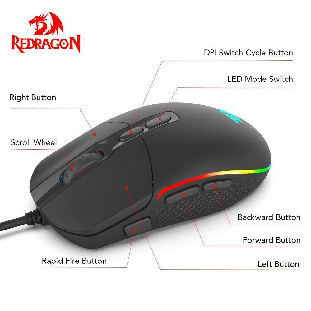 Redragon M719 Invader Wired Optical Gaming Mouse 10,000 DPI – GameStop ...