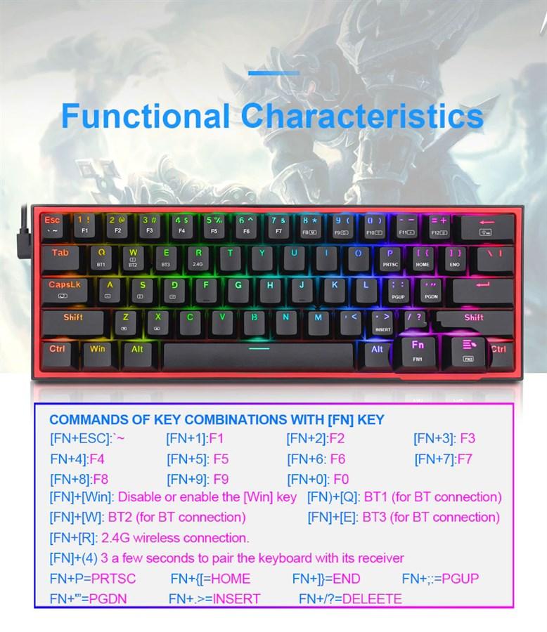 Redragon FIZZ Pro K616 RGB Mode Mechanical Gaming Keyboard – GameStop ...