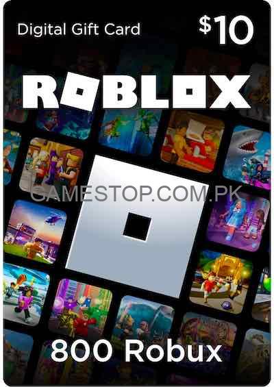 Roblox Gift Card 10$ – 800 Robux – GameStop Pakistan