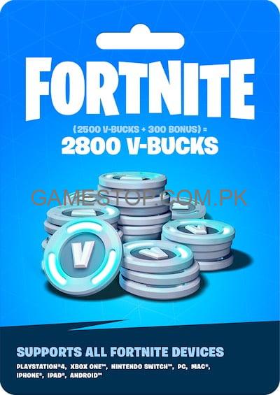 Fortnite 2800 V-Bucks Gift Card – GameStop Pakistan