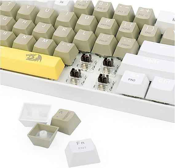Redragon K606 LAKSHMI 60% Mechanical Gaming Keyboard (BROWN Switch) Wh ...